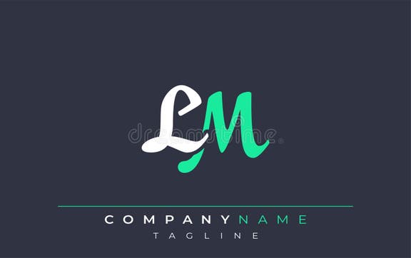 Elegant Stylized LM Lettering Design Ilustración del Vector ...