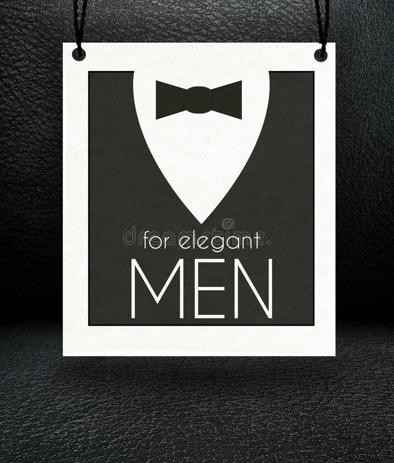 Elegant Suits and Bow Tie for Men Concept Poster Stock Illustration ...