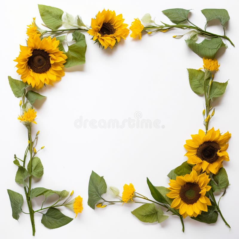 Elegant Sunflower Tranquility Pristine Background Stock Illustration ...