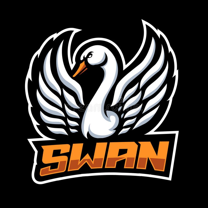 Elegant Swan Mascot Logo Design Stock Vector - Illustration of farm ...