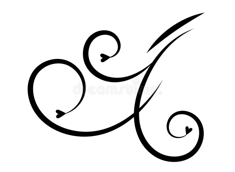 Elegant swirl border decor stock illustration. Illustration of corner ...