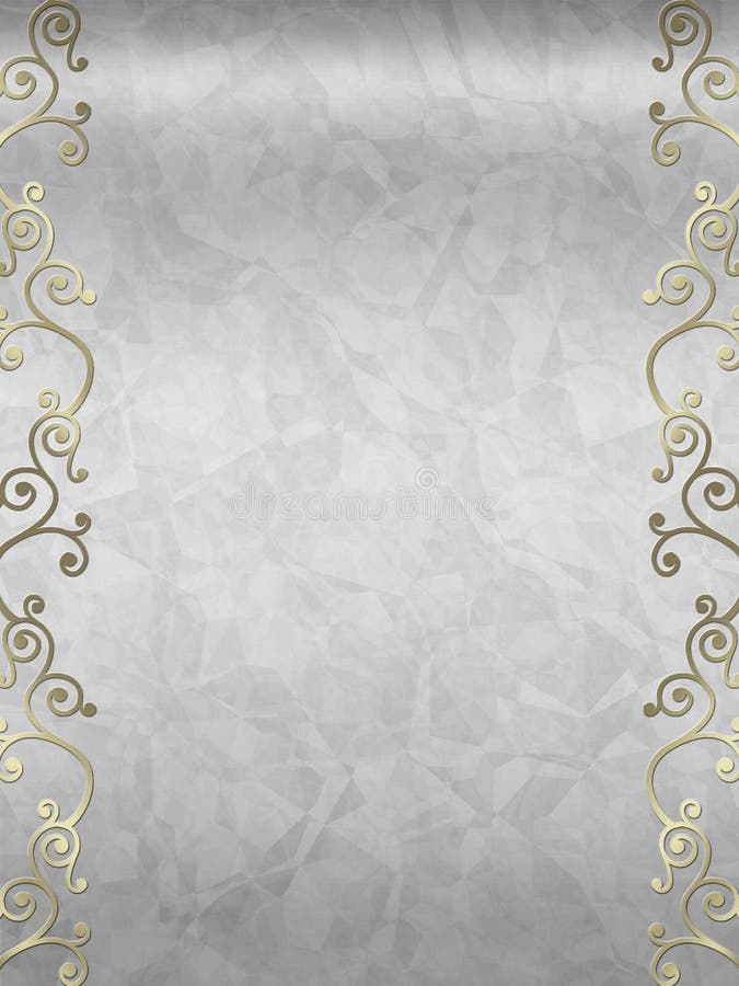 Elegant Swirl Design Border Stock Illustration - Illustration of metal ...