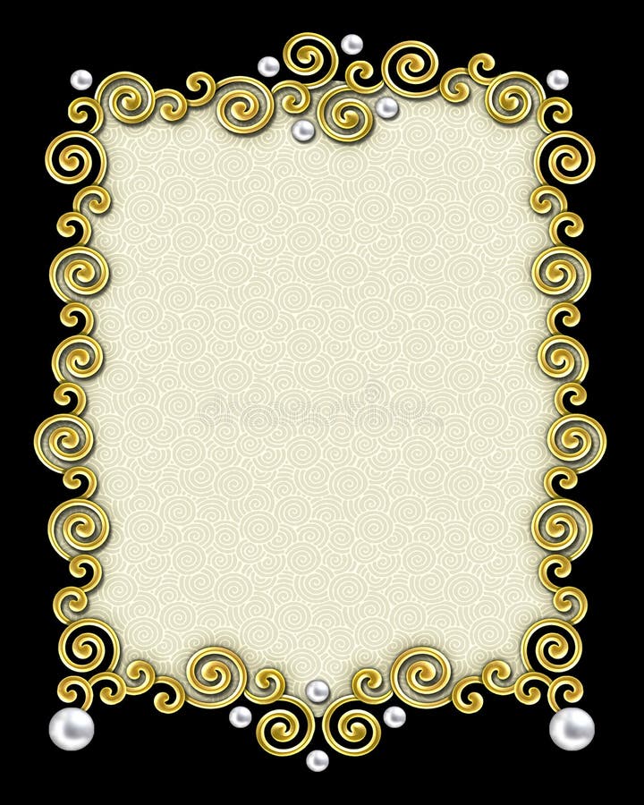 Elegant Swirl Frame stock illustration. Illustration of antiques - 2261238