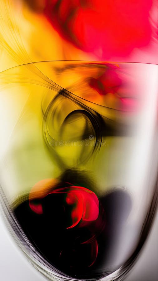 Elegant Swirl of Liquid Color Creating a Dreamy Abstract Composition ...