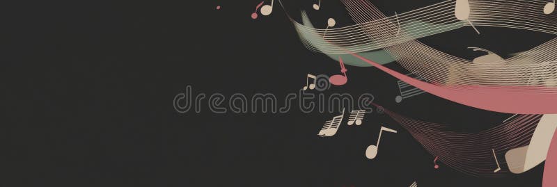 Elegant Swirl of Notes Amid Subtle, Colorful Backdrop Stock ...