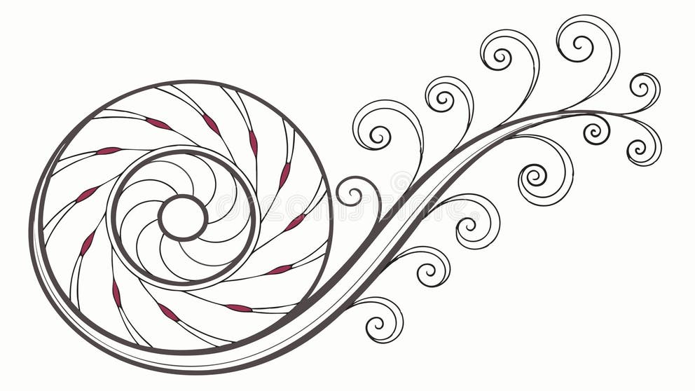 Elegant Swirl Scroll Decorative Element Vector, Vector Design ...