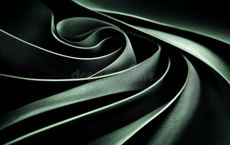 Elegant Swirling Green Fabric Texture with Dramatic Lighting and Depth ...