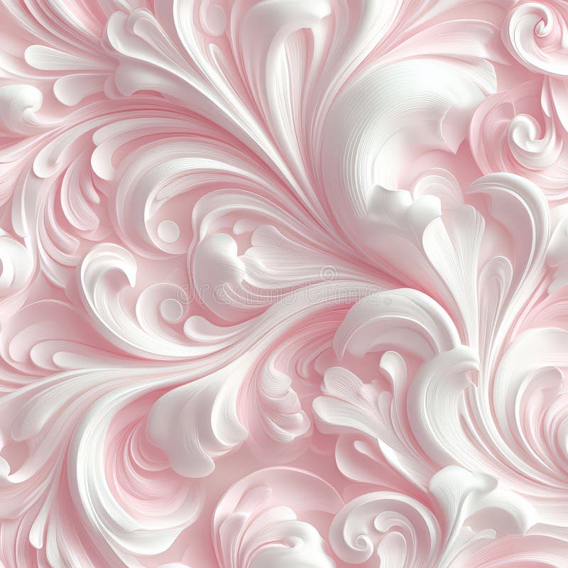 Elegant Swirling Patterns in Soft Pink and White Tones Stock ...