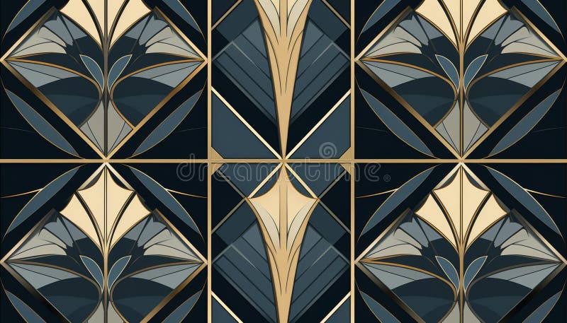 Elegant Symmetrical Tile Patterns with Elegant Geometric Shapes. Stock ...