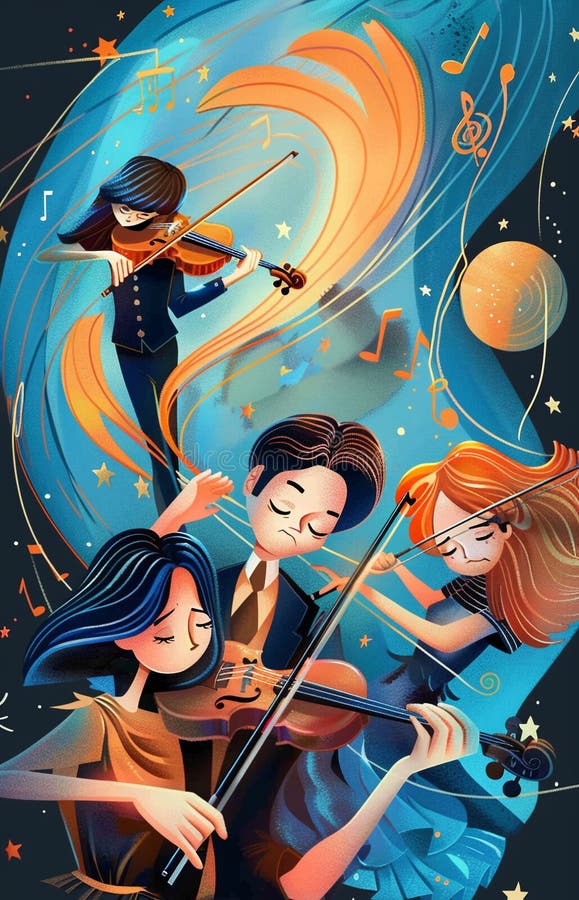 The Elegant Symphony of Strings with Trio Talented Musicians Captured ...