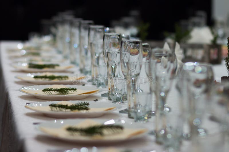 Elegant Table Appointments in the Restaurant. Stock Image - Image of ...