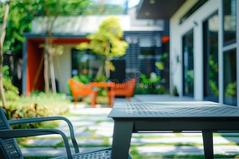 An Elegant Table and Chairs Sit in a Charming Backyard, Perfect for ...