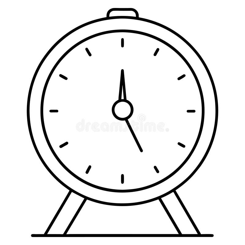 Elegant Table Clock Timeless Design. Stock Vector - Illustration of ...
