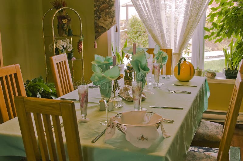 Elegant table for family stock image. Image of tablecloth - 3301819