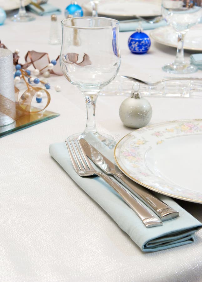 Elegant Table Setting stock image. Image of light, neat - 11063507