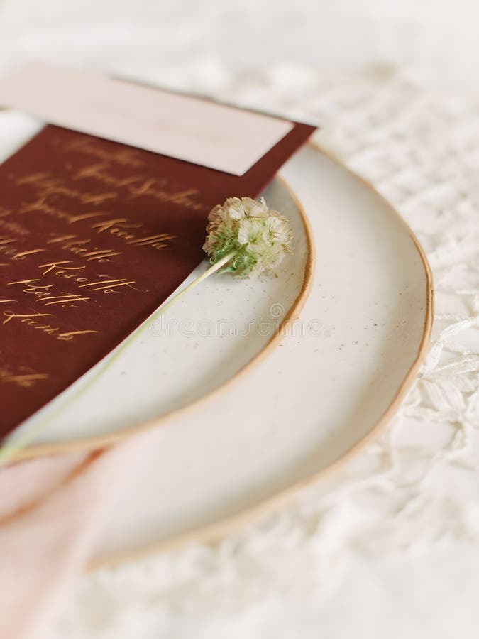 Elegant Table Setting with Decorative Plate, Personalized Invitation ...