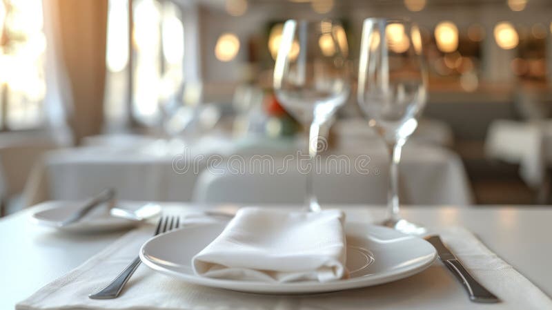 Elegant Table Setting in a Fine Dining Restaurant Stock Photo - Image ...
