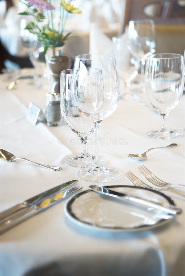 Elegant Table Setting for Formal Dining Stock Photo - Image of elegant ...