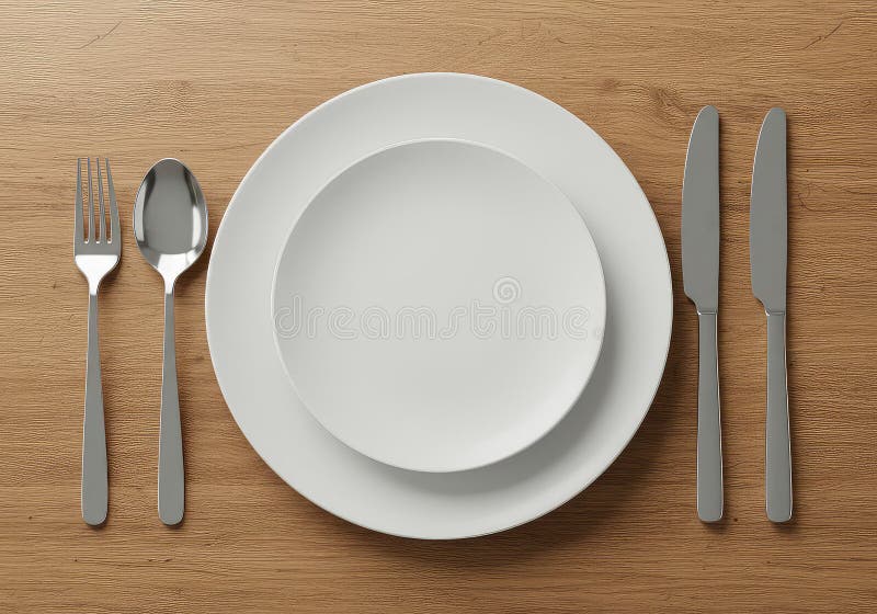 Elegant Table Setting: a Minimalist Dinner Place Setting Stock ...
