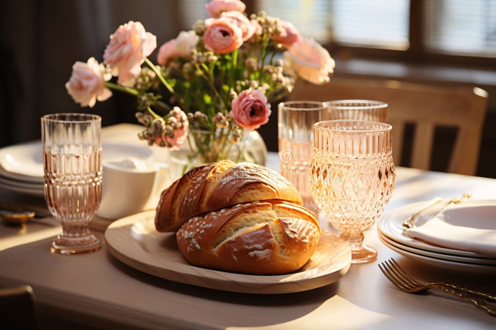 Elegant Table Setting in Restaurant. Selective Focus. Table Set for an ...
