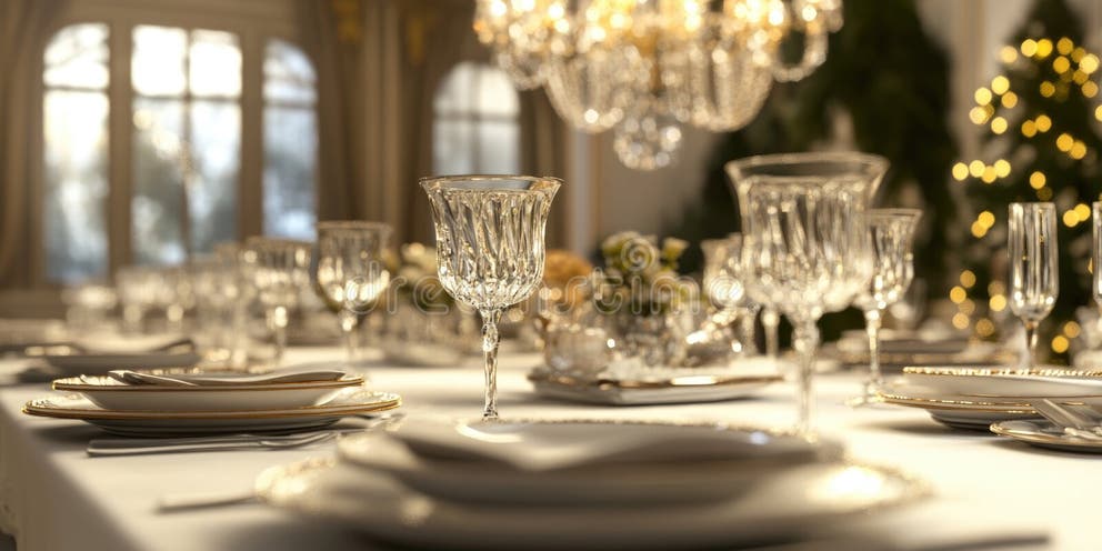 Elegant Table Setup for a Formal Event Stock Photo - Image of occasion ...