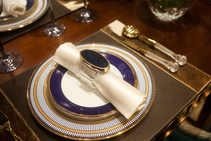 Elegant Tableware on the Table Stock Image - Image of celebrate, hotel ...