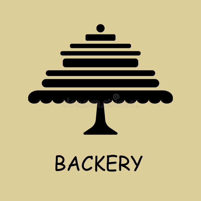 Elegant Tasty Cake Logo Design. Minimal Style Stock Vector ...