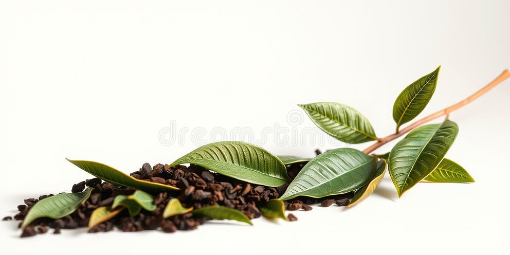 Elegant Tea Leaf Pattern Background a Delicate Herbal Infusion Design ...