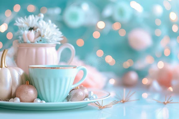 Elegant Teacup Arrangement that Includes an Array of Floral and ...