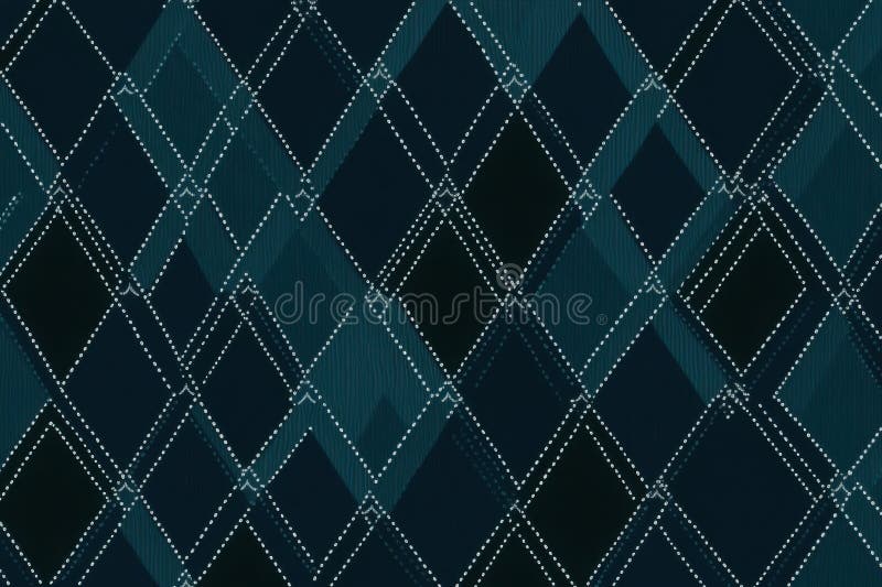 Elegant Teal Diamond Pattern Textile Design with Subtle Texture and ...