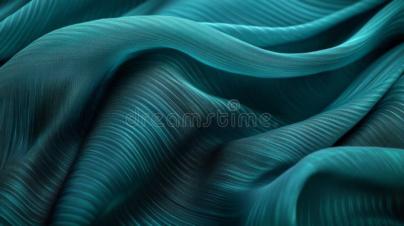 Elegant Teal Fabric with Flowing Folds and Smooth Texture Stock Photo ...