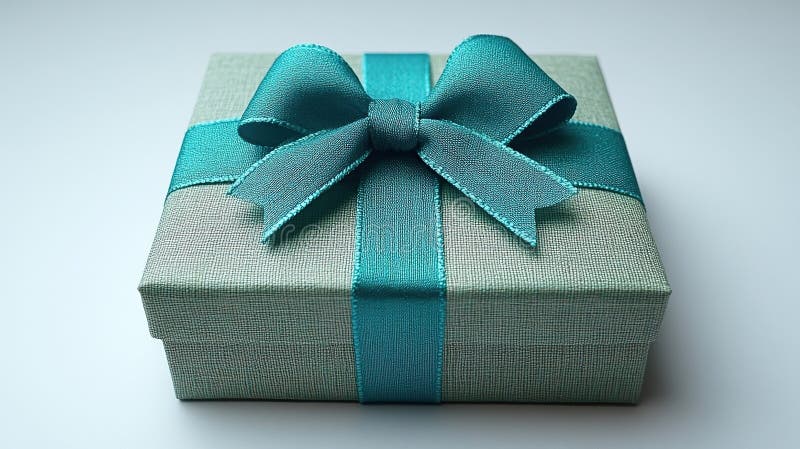 Elegant teal gift box stock illustration. Illustration of giftgiving ...