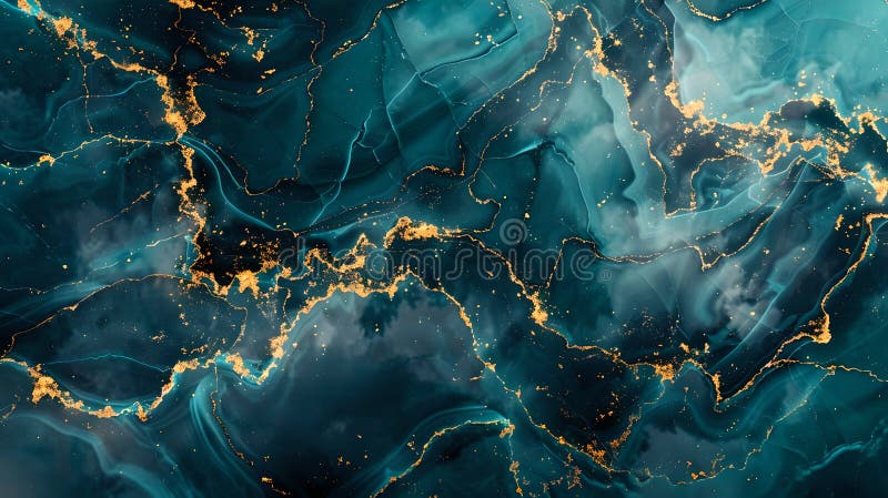 Elegant Teal and Gold Marble Texture Perfect for Backgrounds and ...