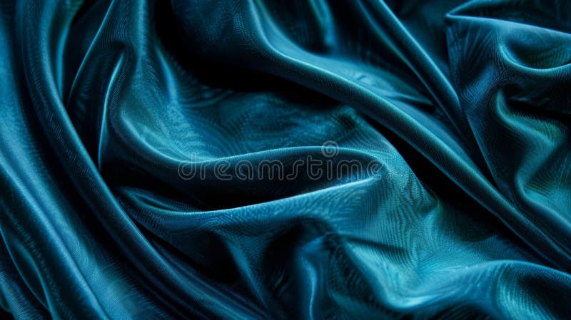 Elegant Teal Satin Fabric Texture Background Stock Photo - Image of ...