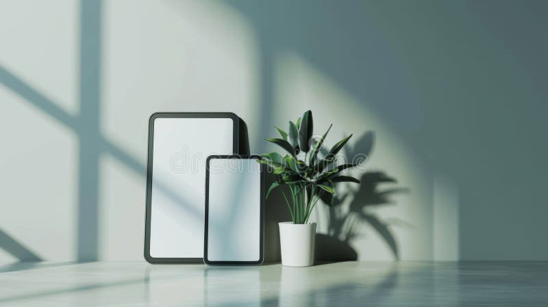 Elegant Tech Mockup Tablet and Smartphone on Stylish Background for ...