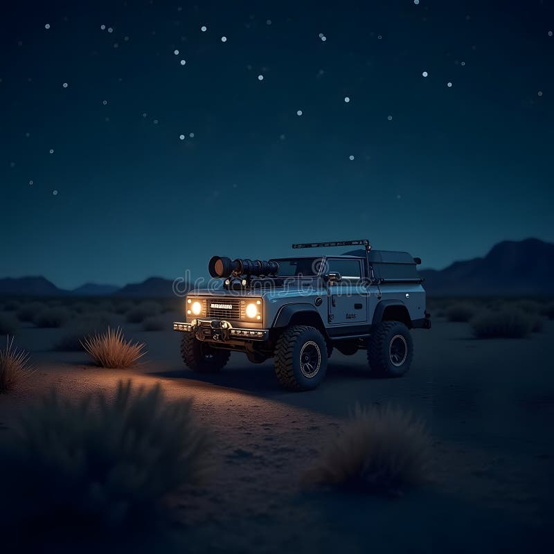 Elegant Technology Intricate Components Under Desert Night Sky Stock ...