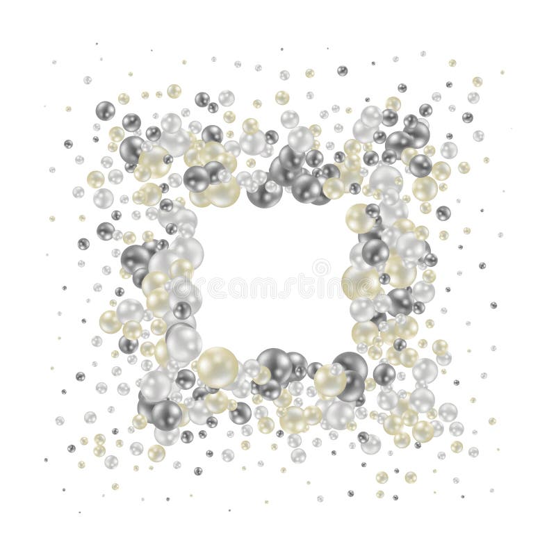 Elegant Template with Pearl Pattern. Vector Design for Banners, Cards ...