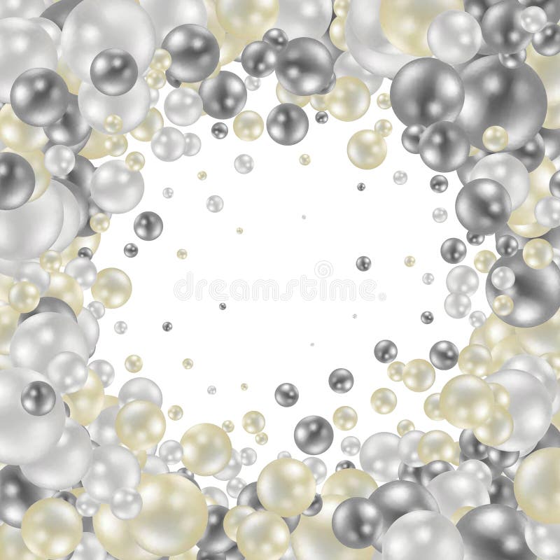 Elegant Template with Pearl Pattern. Vector Design for Banners, Cards ...