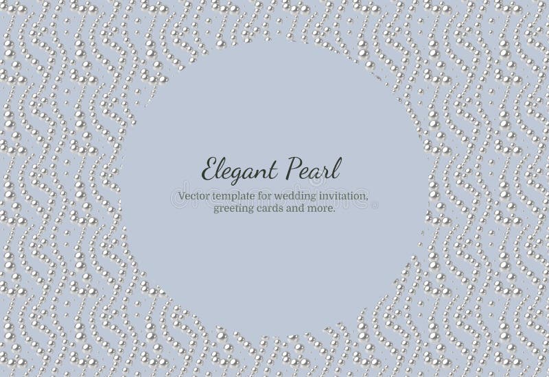Elegant Template with Pearl Pattern. Vector Design for Banners, Cards ...