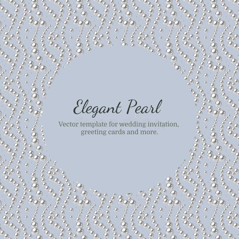 Elegant Template with Pearl Pattern. Vector Design for Banners, Cards ...