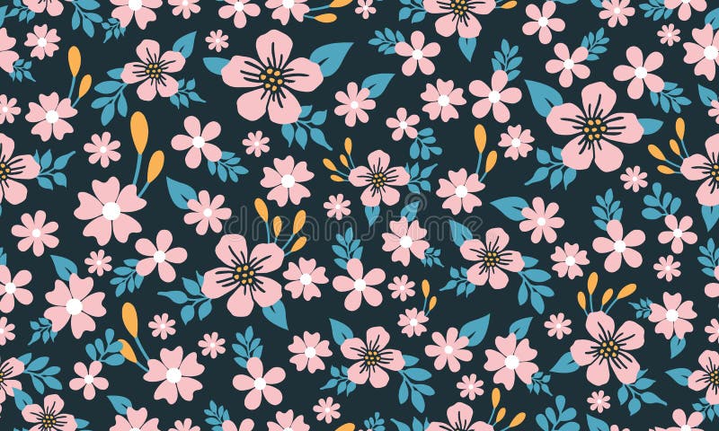 Elegant Template for Spring, with Unique Leaf and Flower Pattern ...