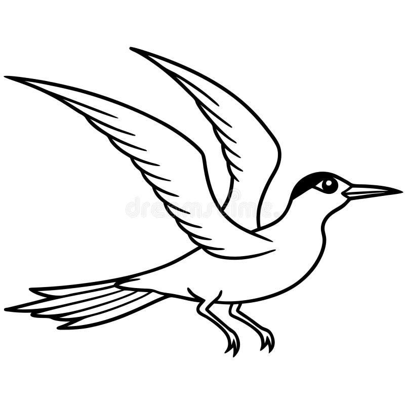 Elegant Tern Bird Runs Icon Vector Stock Vector - Illustration of ...