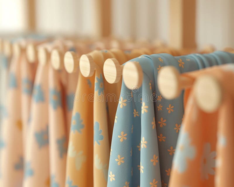 Elegant Textile Display, Luxurious Fabrics Flowing, Spotlight on Unique ...