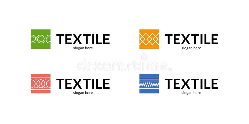 Elegant textile logo set stock illustration. Illustration of decoration ...