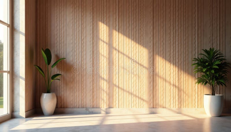 Elegant Textured Striped Wall Bathed in Soft Sunlight , Design, Ray ...