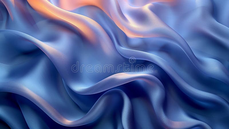 Elegant Textured Waves of Light Blue Fabric with Subtle Shadowing in ...