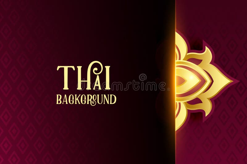 Elegant Thai Greeting Background with Shiny Effect Stock Vector ...