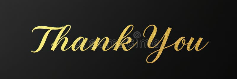 Elegant Thank You Message in Gold Script on Dark Background for ...