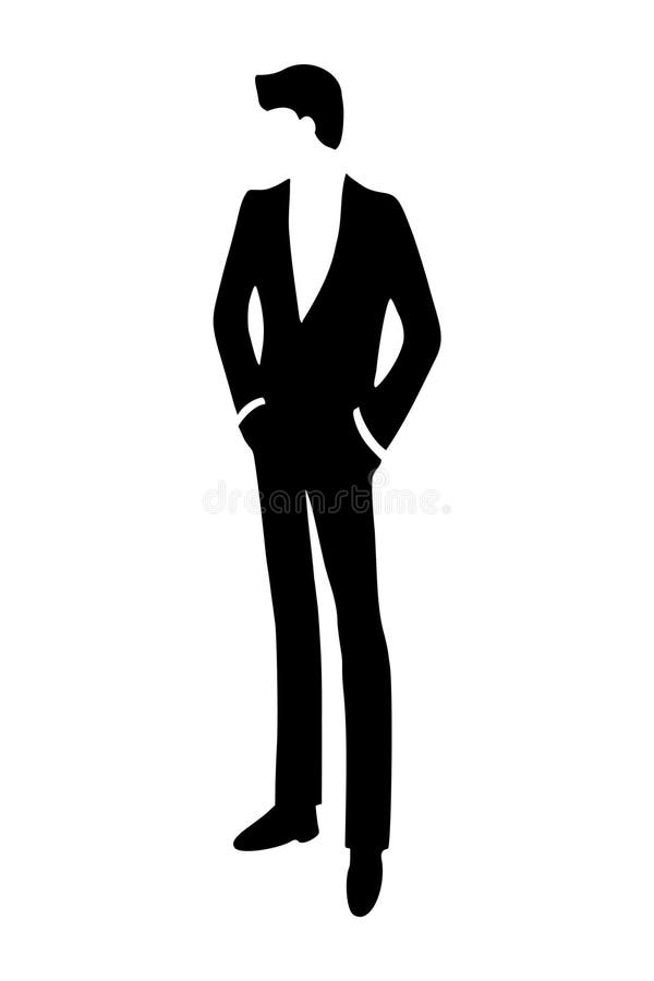 Elegant thin and tall man stock vector. Illustration of fashion - 314199917