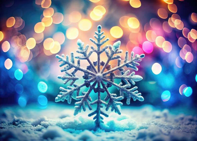 Elegant Tilt-Shift Snowflake Vector Illustration: a Modern, Detailed ...